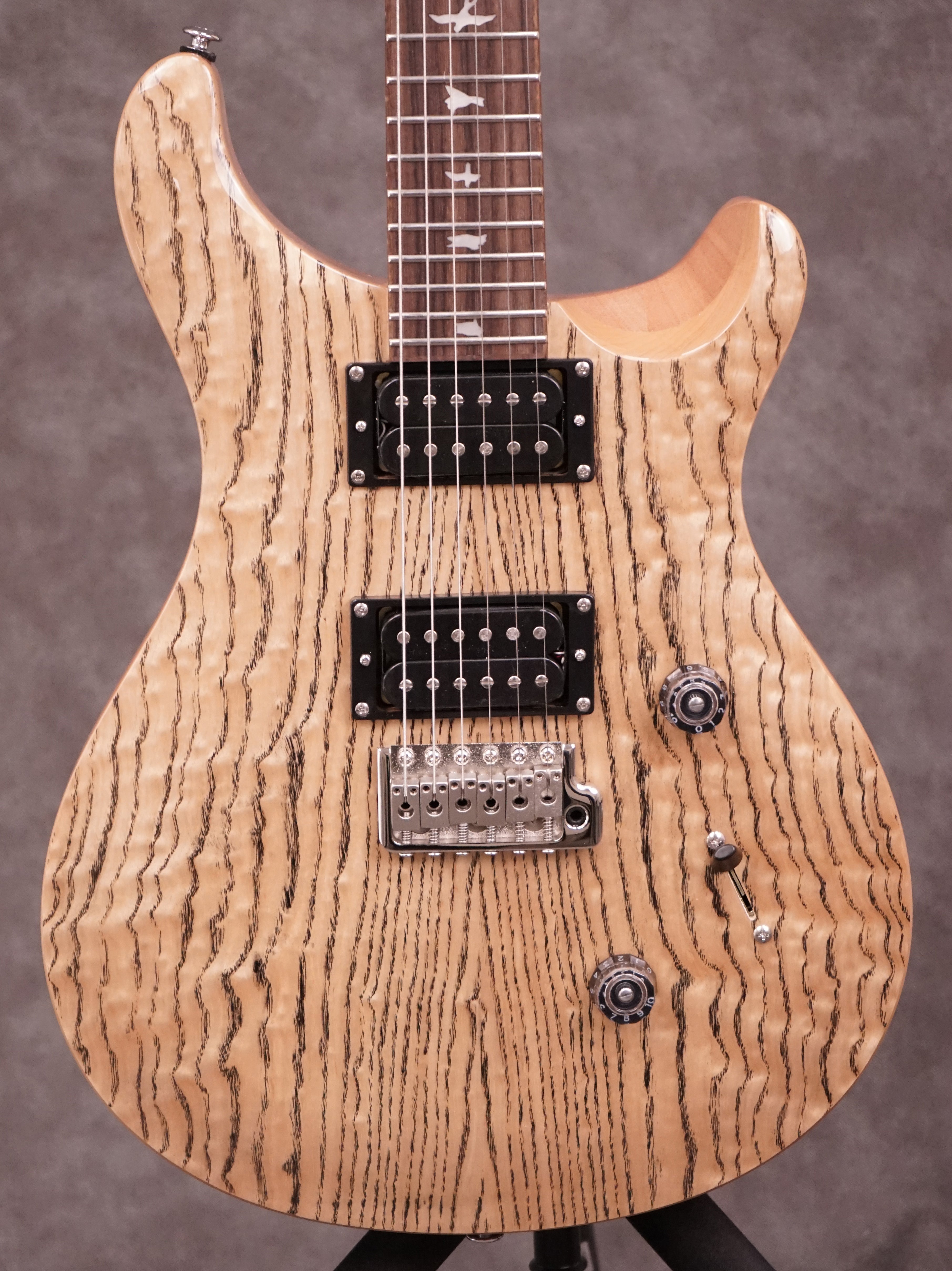 PRS SE "Exotic" Custom 24 Swamp Ash Burl Natural Finish - W/Setup & Bag ...