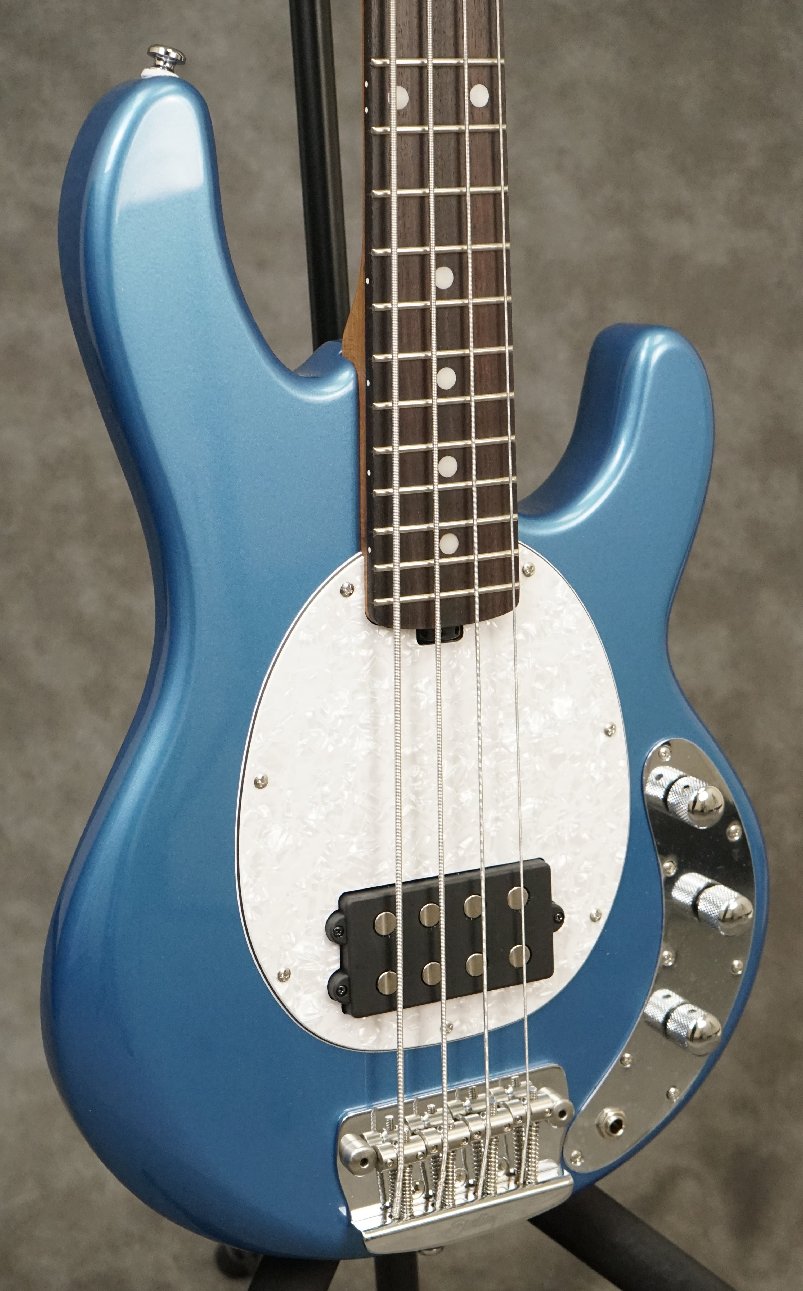 Sterling StingRay Short Scale with Roasted Maple Neck Toluca Lake Blue ...