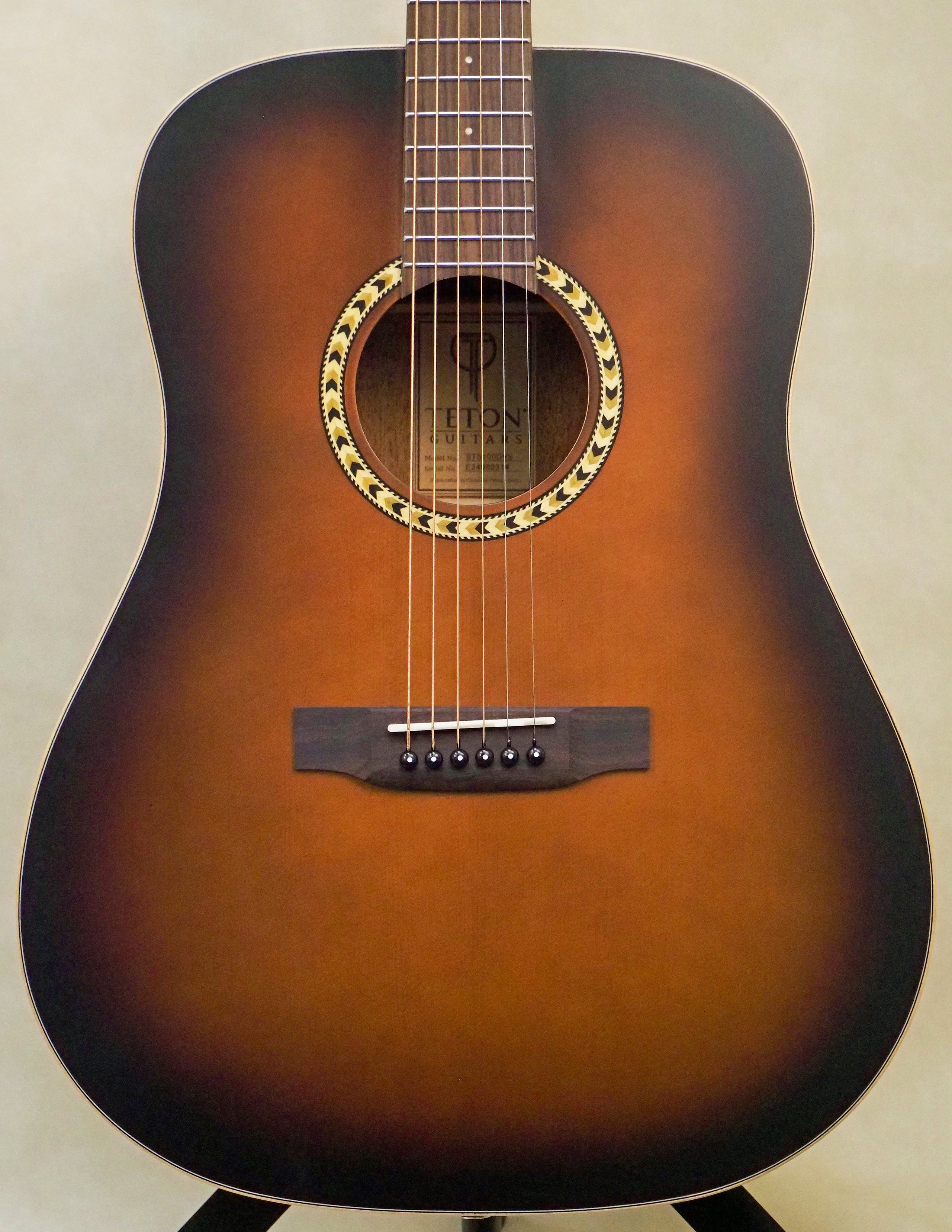 Teton STS100DVS Acoustic Guitar Dark Vintage Stain Finish - W/Setup ...